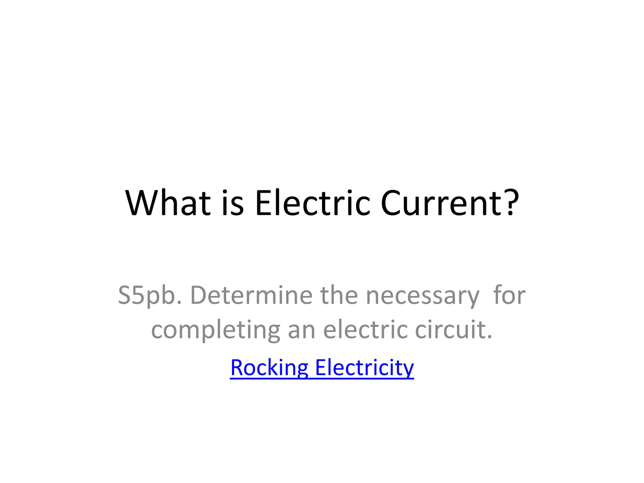 What is electric current | PPTX