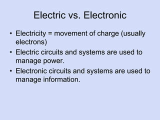 Intermediate Electronics - What is electronics? | PPTX | Consumer ...