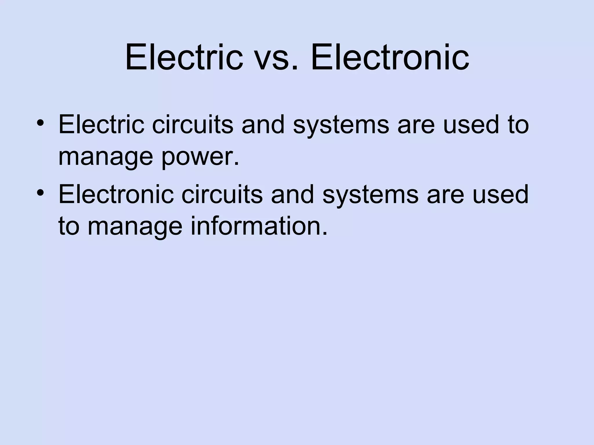 What is electronics year 2 | PPT