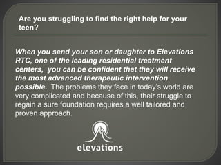 What is Elevations RTC | PPT