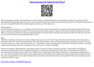 What Is Elie Wiesel Nobel Prize Acceptance Speech | PPT