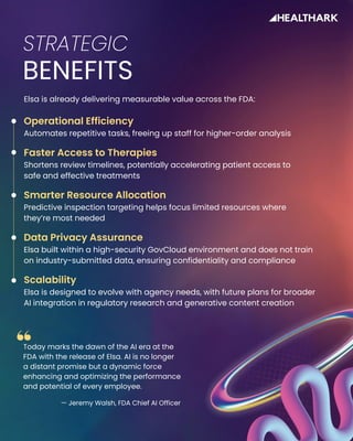FDA Launches ELSA: A Generative AI Tool for Drug Evaluation | PDF