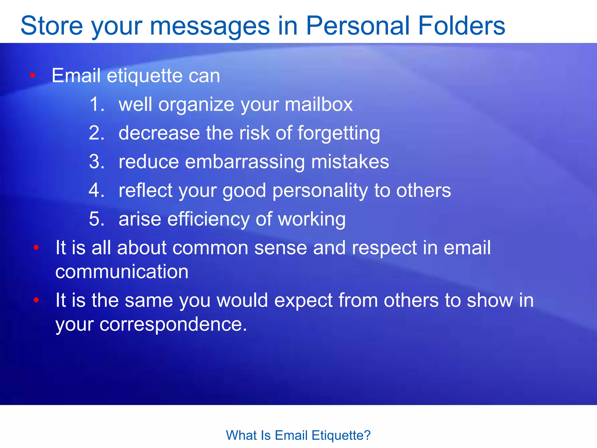What is email etiquette | PPTX