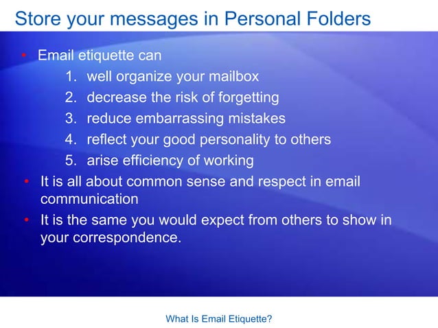 What is email etiquette | PPT