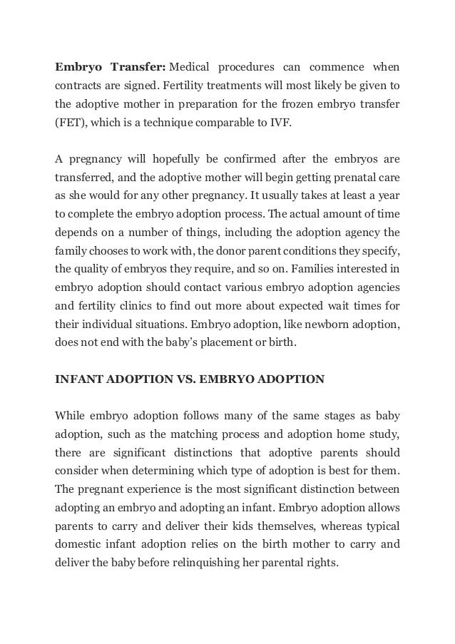What Is Embryo Adoption? | PDF