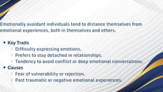 What is Emotional Avoidance and causes of it? | PDF