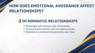 What is Emotional Avoidance and causes of it? | PDF