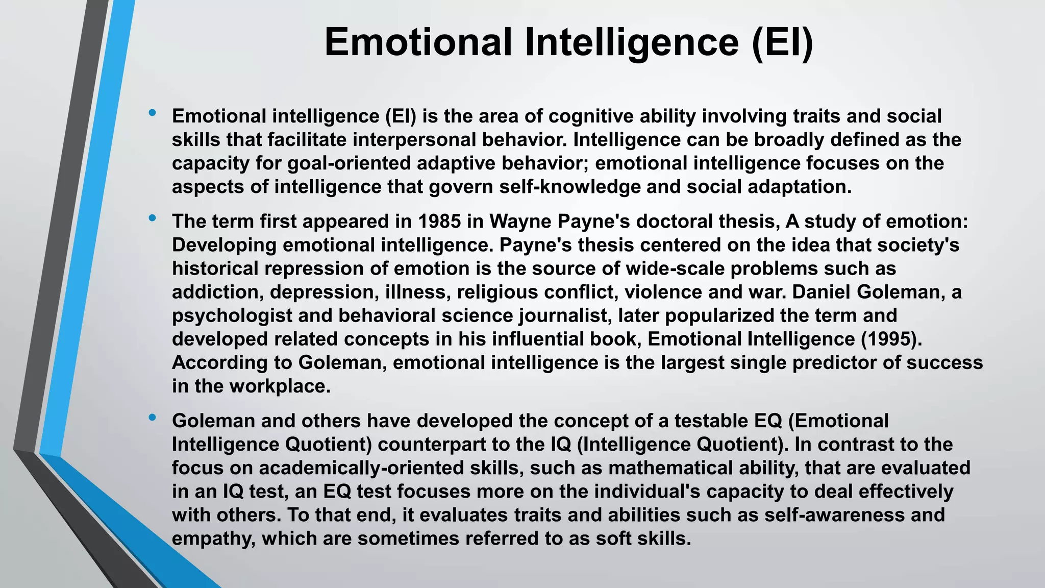 What is Emotional Intelligence (EI) | PPTX