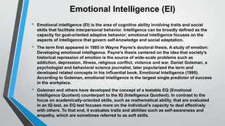 What is Emotional Intelligence (EI) | PPTX