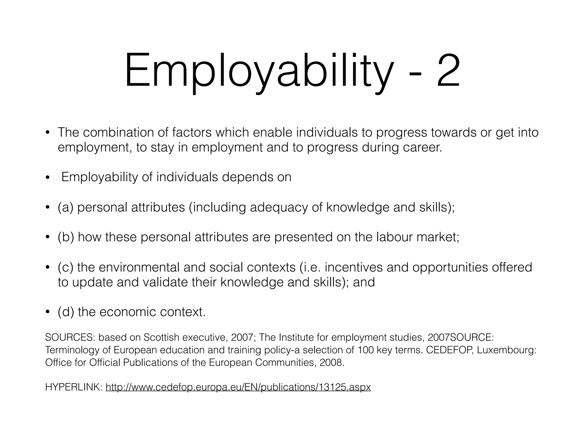 What is employability? | PDF