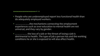 Employment and Underemployment | PPTX