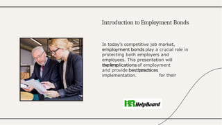 What is Employment Bond, What is a Contract of Employment | PPT
