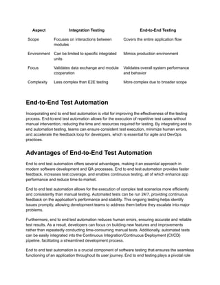 A Few End-to-End Testing Tools for Seamless Software Quality | PDF