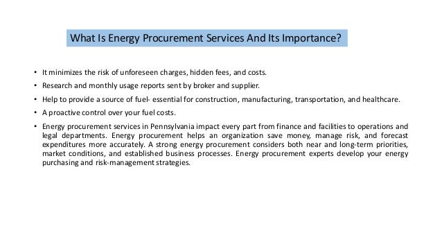 What is energy procurement services and its importance | PPTX | Gas and ...
