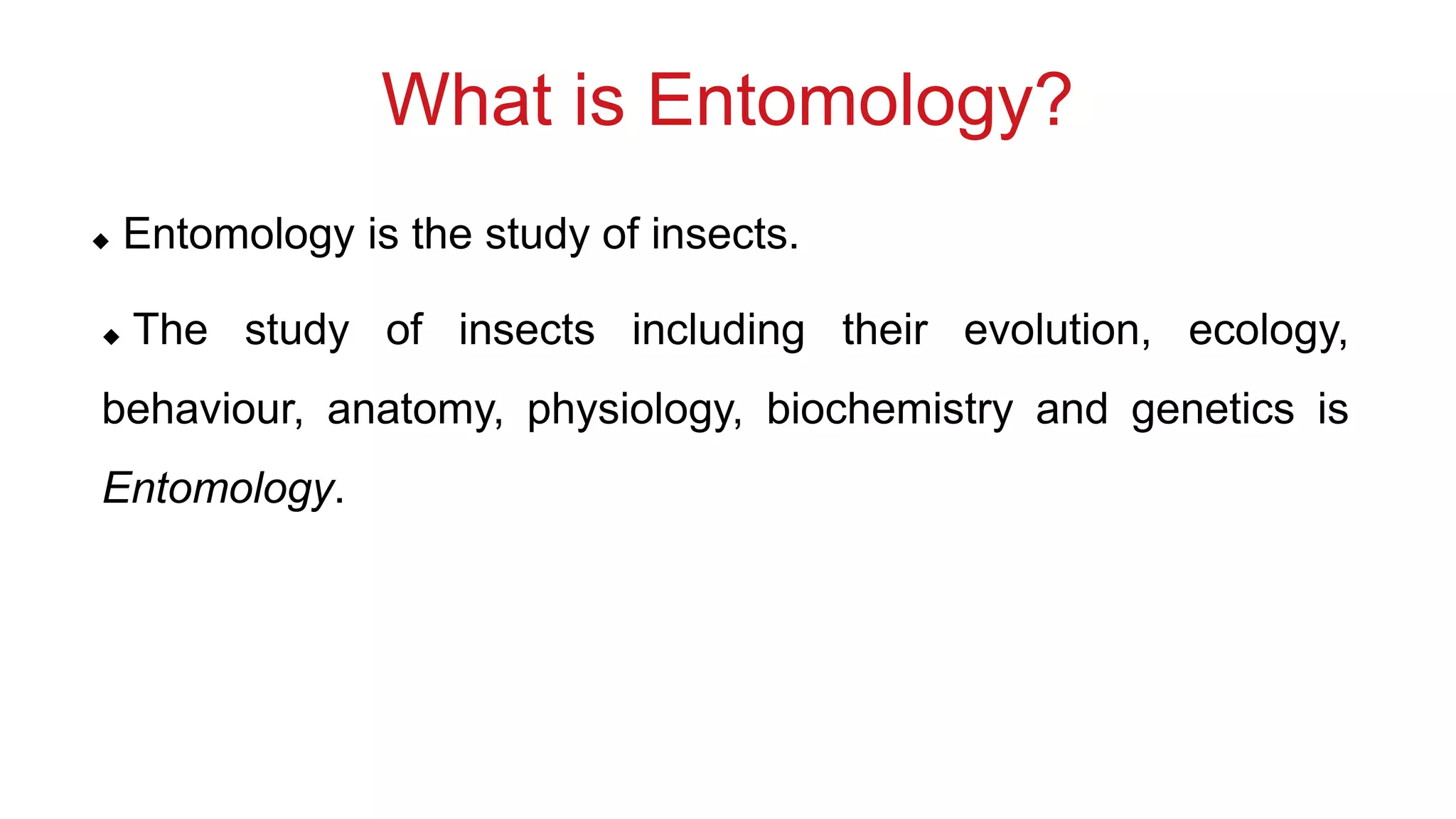 What is entomology? | PPT