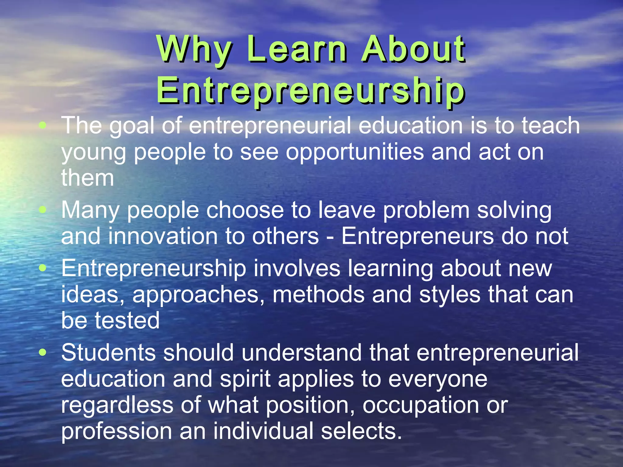 What is Entrepreneurship | PPT