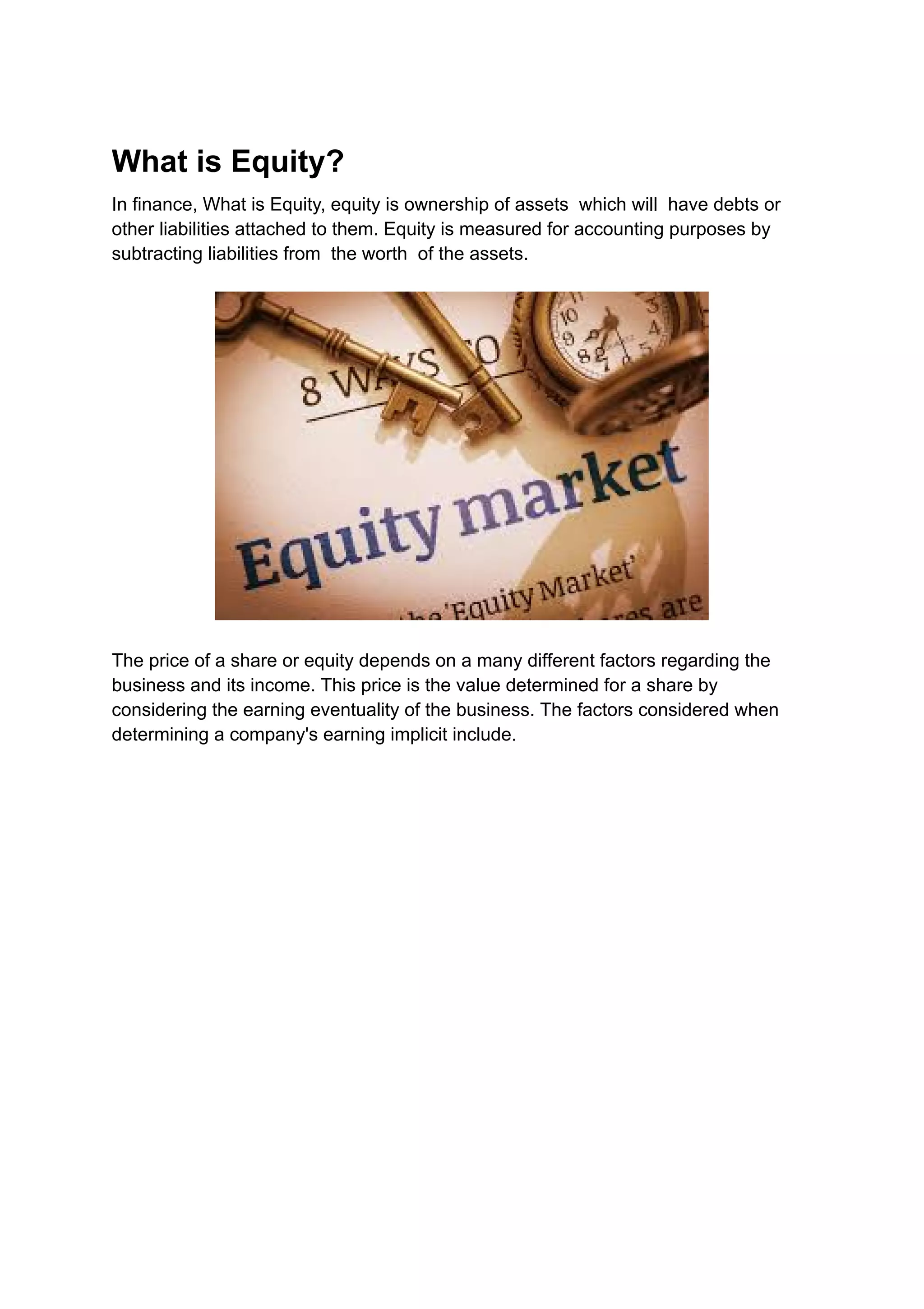 What is Equity? | PDF
