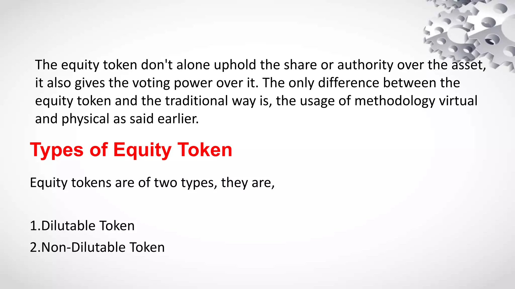 What is equity token | PPTX