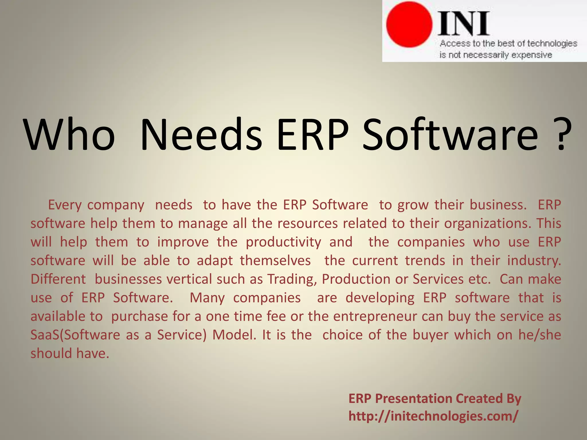 What is erp ? | PPTX