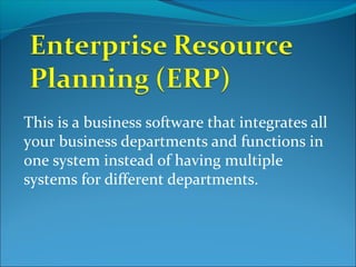 WHAT IS ERP? | PPT