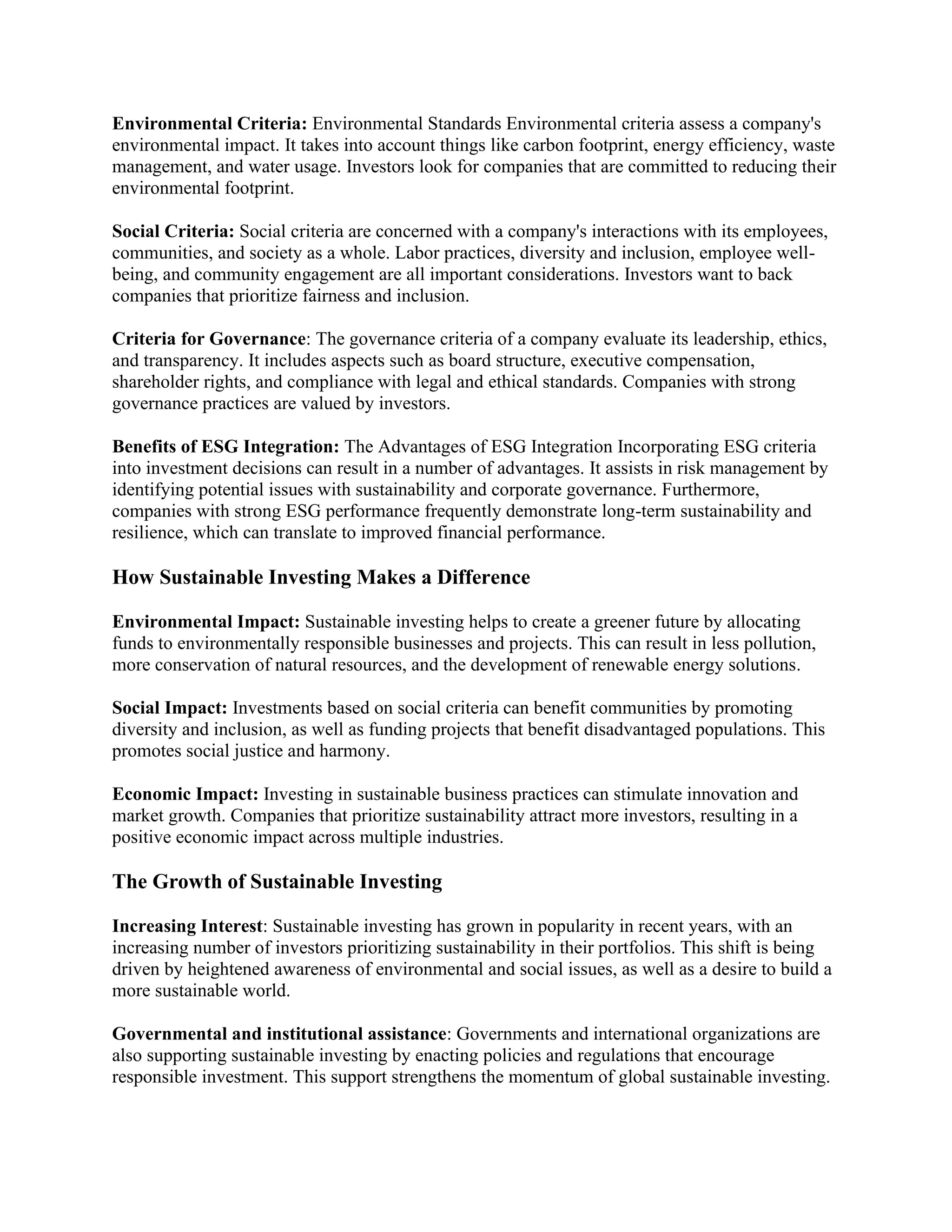 What is ESG.pdf | Green Solutions | Business