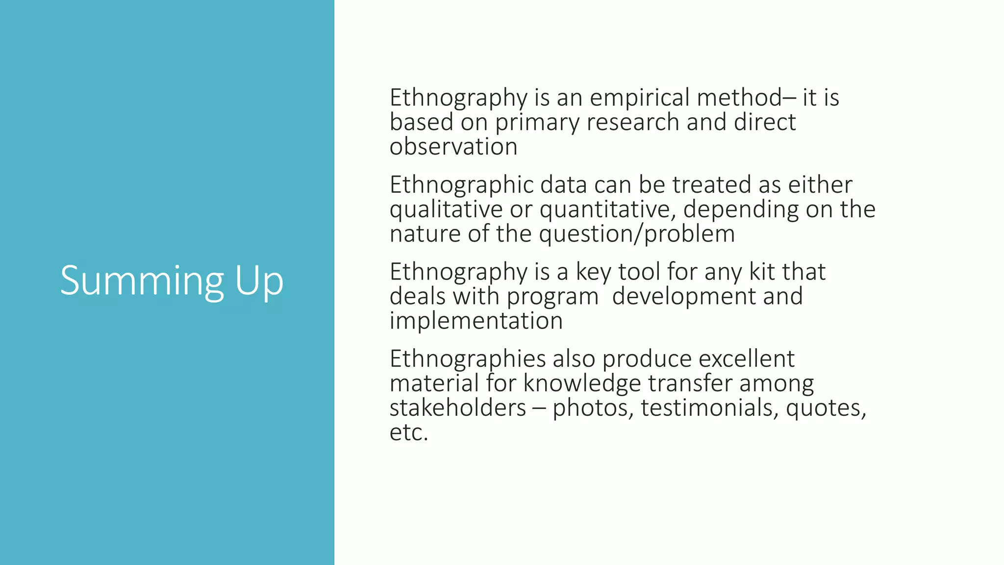 What is ethnography | PPTX