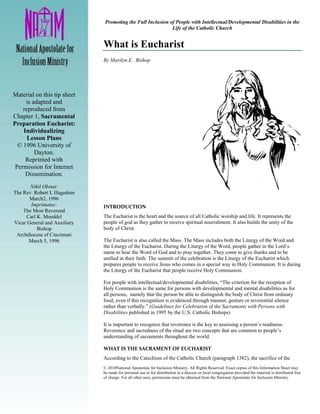 What is eucharist | PDF