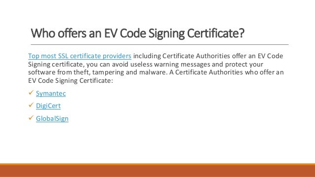 What is EV Code Signing Certificate?