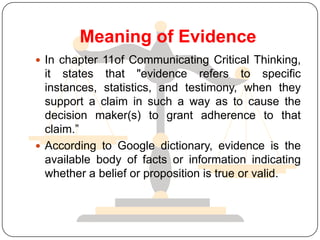 What Is Evidence? | PPTX