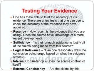 What Is Evidence? | PPTX
