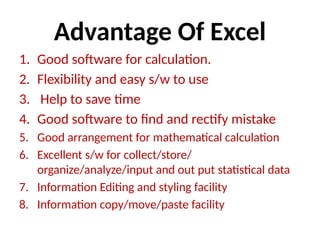 What is Excel and introduction excel training | PPTX