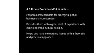 What is Executive MBA? | PPT
