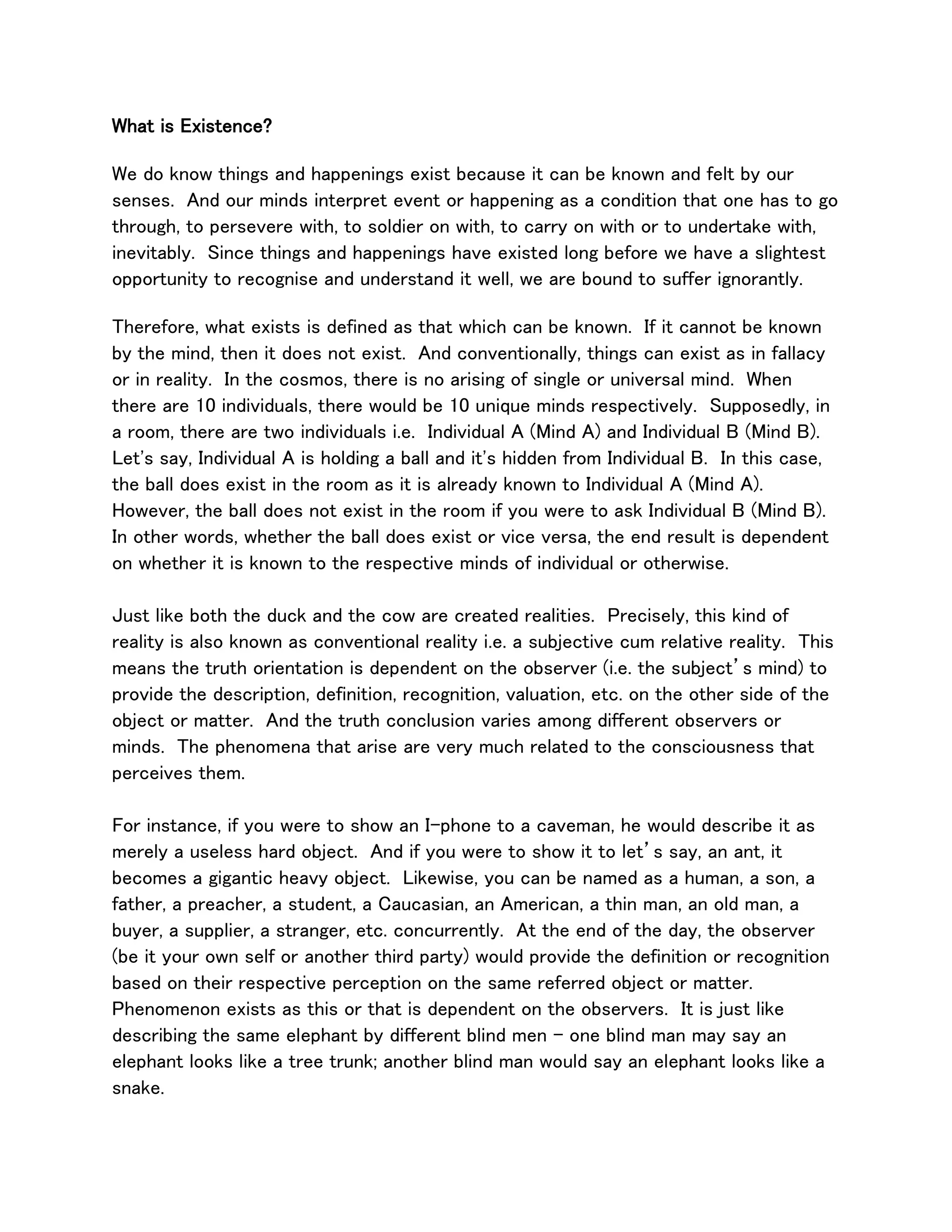 What is existence? | PDF