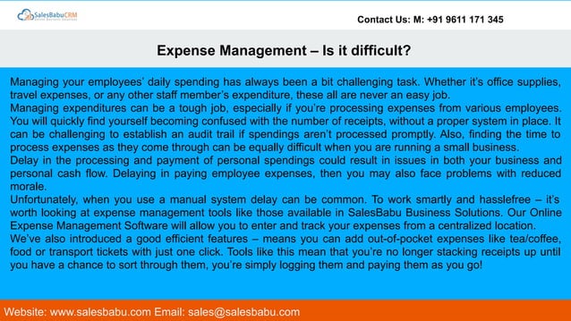 What is expense management | PDF