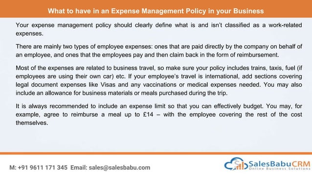 What is expense management | PPT