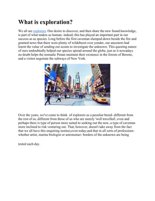What is exploration | PDF