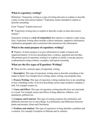 What is expository writing.pdf. exposed. | PDF