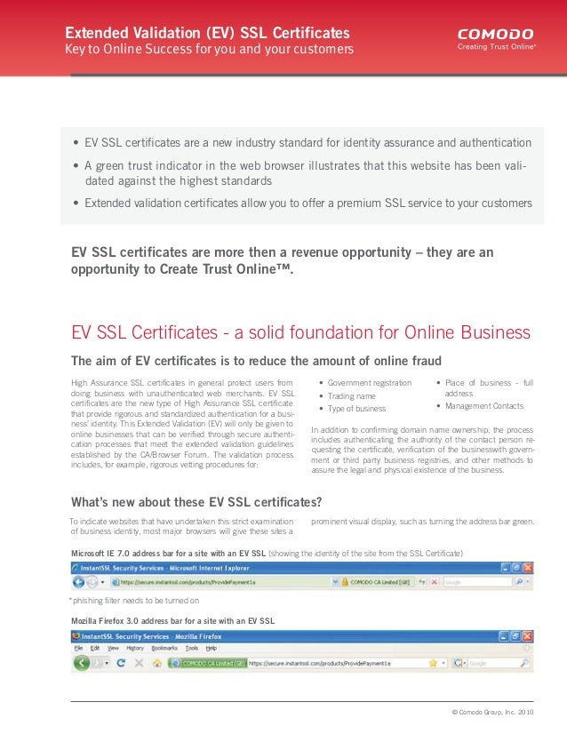 Extended Validation Ssl Certificate Ev Ssl
