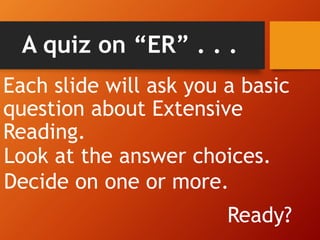 What is extensive_reading | PPT