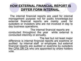 What is external financial report | PPT | Stocks and Bonds | Personal ...