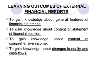 What is external financial report | PPT | Stocks and Bonds | Personal ...