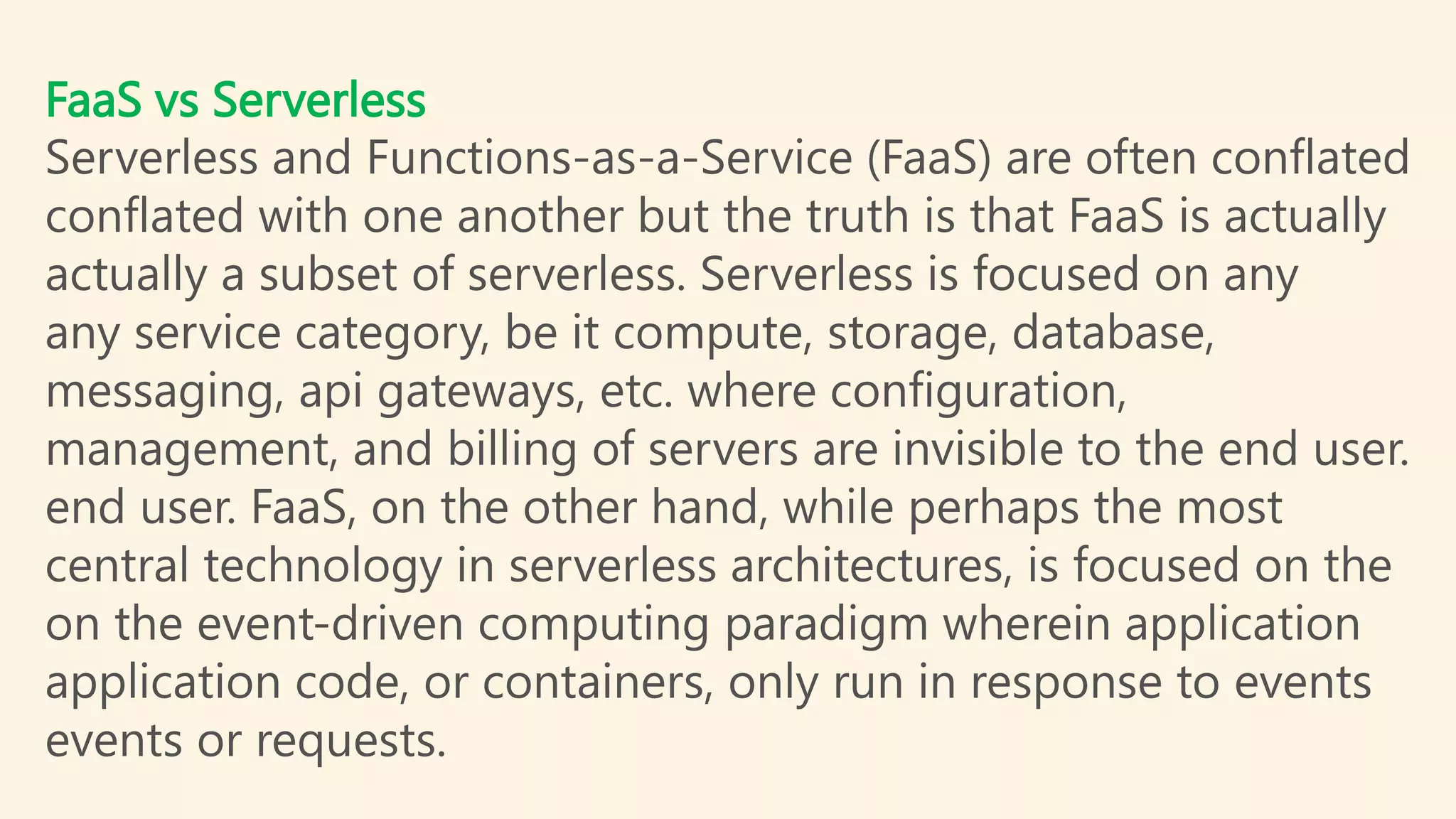 What is FAAS Function as a service Explained | PPTX