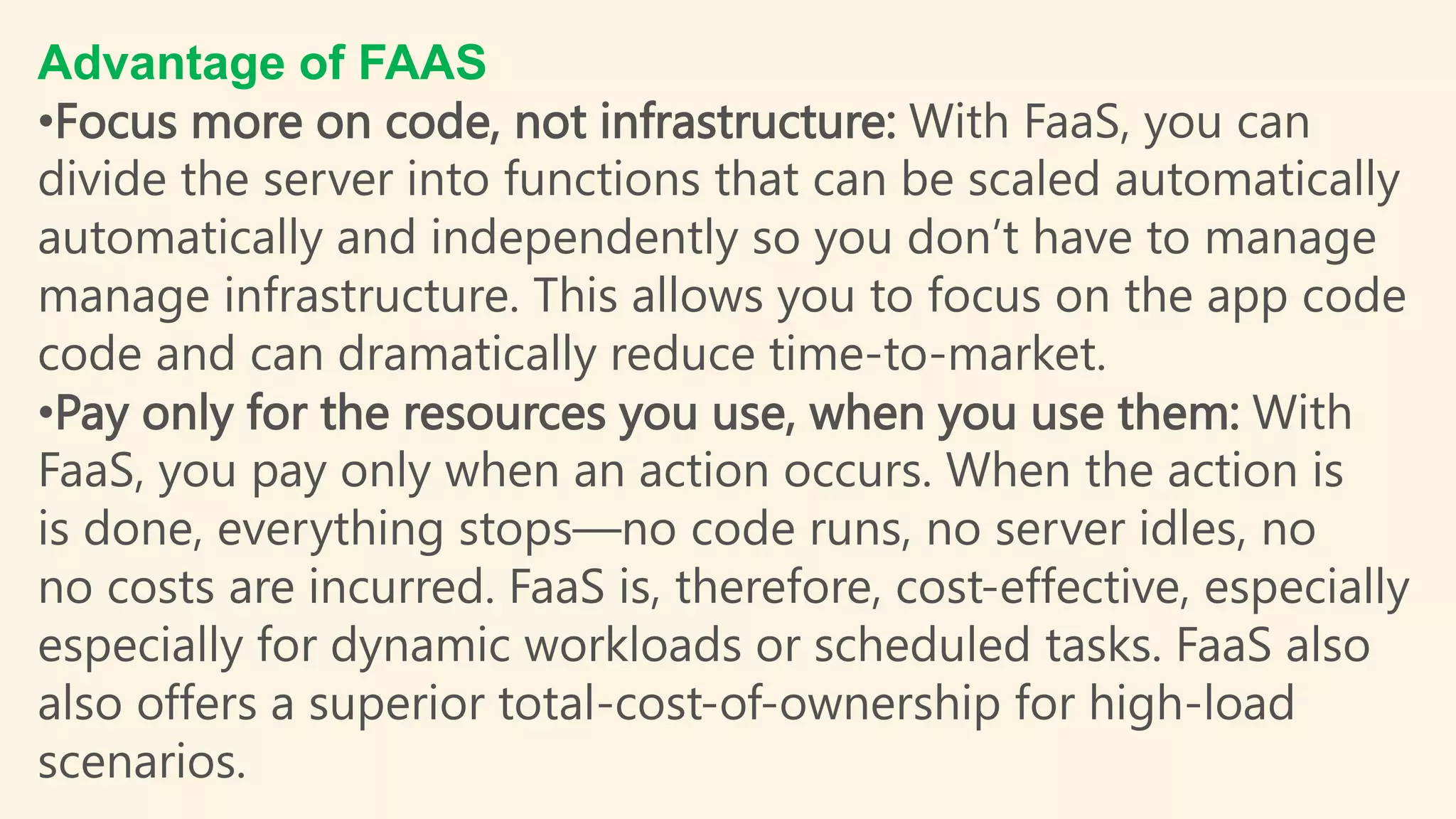 What is FAAS Function as a service Explained | PPTX