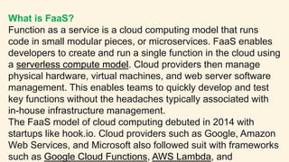 What is FAAS Function as a service Explained | PPTX