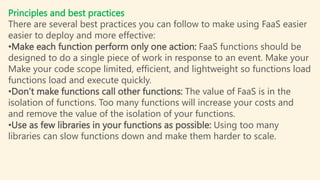 What is FAAS Function as a service Explained | PPTX
