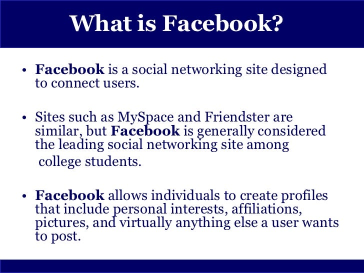 What is Facebook?