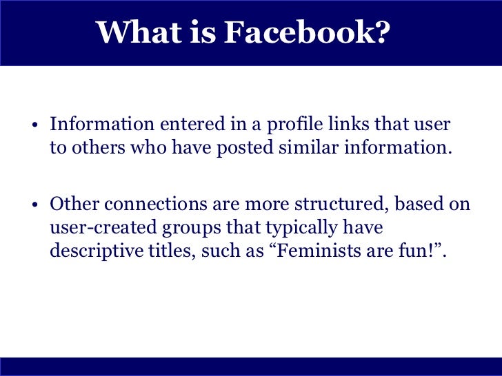 What is Facebook?