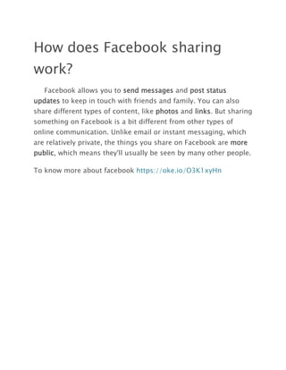 What is facebook | PDF