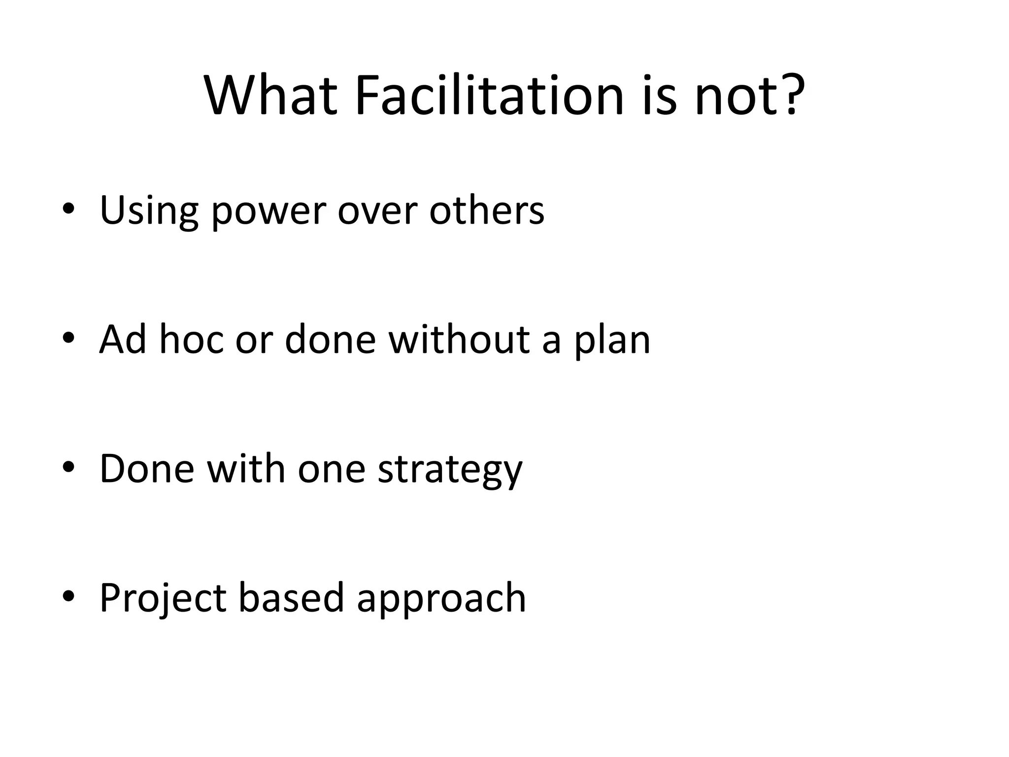 What is facilitation? | PPT