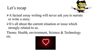 What is factual essay | PPTX